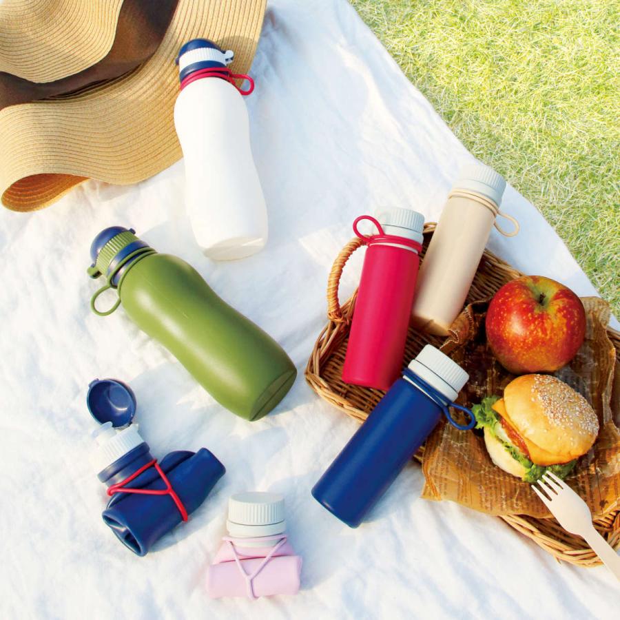 WORLD CREATE 水筒 シリコーンボトル アクティブ 500ml （ viv 食洗機対応 直飲み シリコンボトル 折りたたみ コンパクト ） : リビングート ヤフー店 - 通販 ...