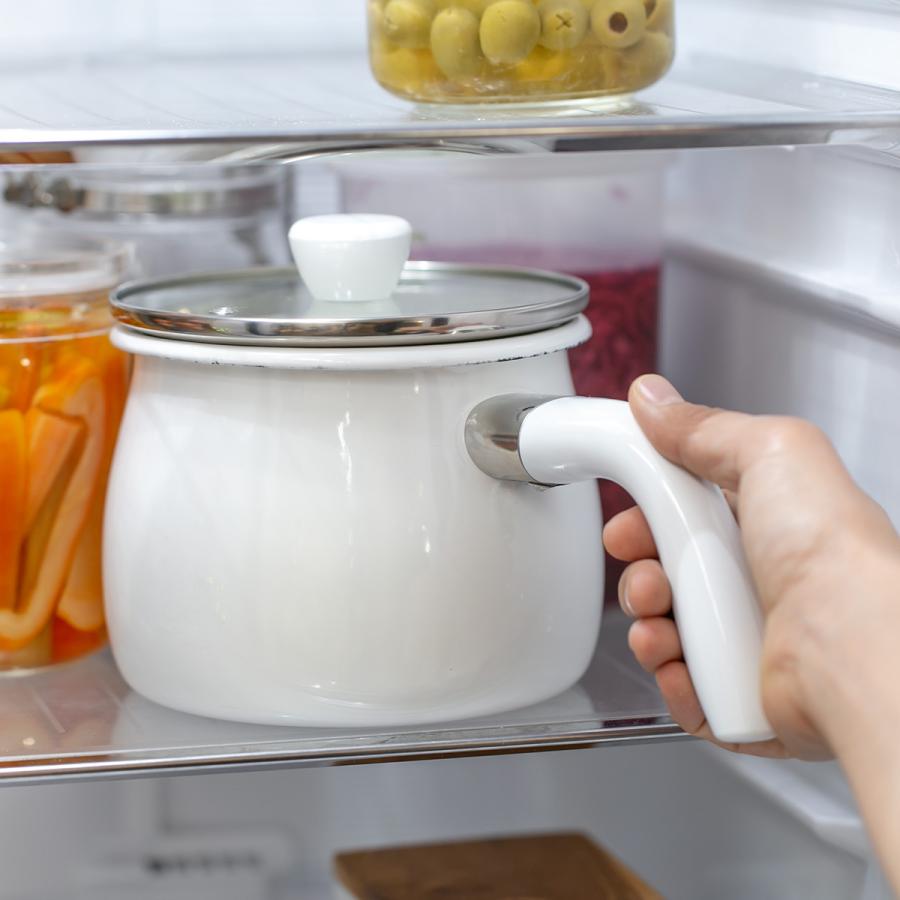 パール金属 マルチポット 16cm 2L IH対応 ガラス蓋付き ホーロー製 マルチクックポット ビアンコ （ ガス火対応 片手鍋 天ぷら鍋 ホーロー鍋 琺瑯鍋 ほうろう鍋 ） : リビン ...