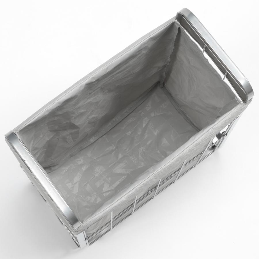 SANKA（家具、インテリア） ランドリーバスケット 折りたたみ サンバッサ S＆W ワイヤーバスケット 45L （ バスケット ランドリー 洗濯 脱衣かご 隙間収納 隙間 洗面所 洗濯機横 ...