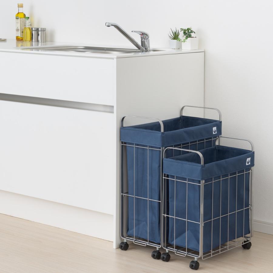 SANKA（家具、インテリア） ランドリーバスケット 折りたたみ サンバッサ S＆W ワイヤーバスケット 45L （ バスケット ランドリー 洗濯 脱衣かご 隙間収納 隙間 洗面所 洗濯機横 ...