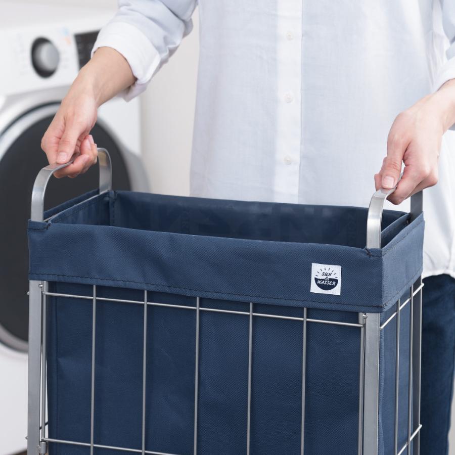 SANKA（家具、インテリア） ランドリーバスケット 折りたたみ サンバッサ S＆W ワイヤーバスケット 45L （ バスケット ランドリー 洗濯 脱衣かご 隙間収納 隙間 洗面所 洗濯機横 ...