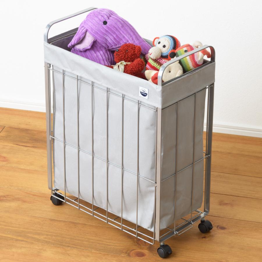 SANKA（家具、インテリア） ランドリーバスケット 折りたたみ サンバッサ S＆W ワイヤーバスケット 45L （ バスケット ランドリー 洗濯 脱衣かご 隙間収納 隙間 洗面所 洗濯機横 ...