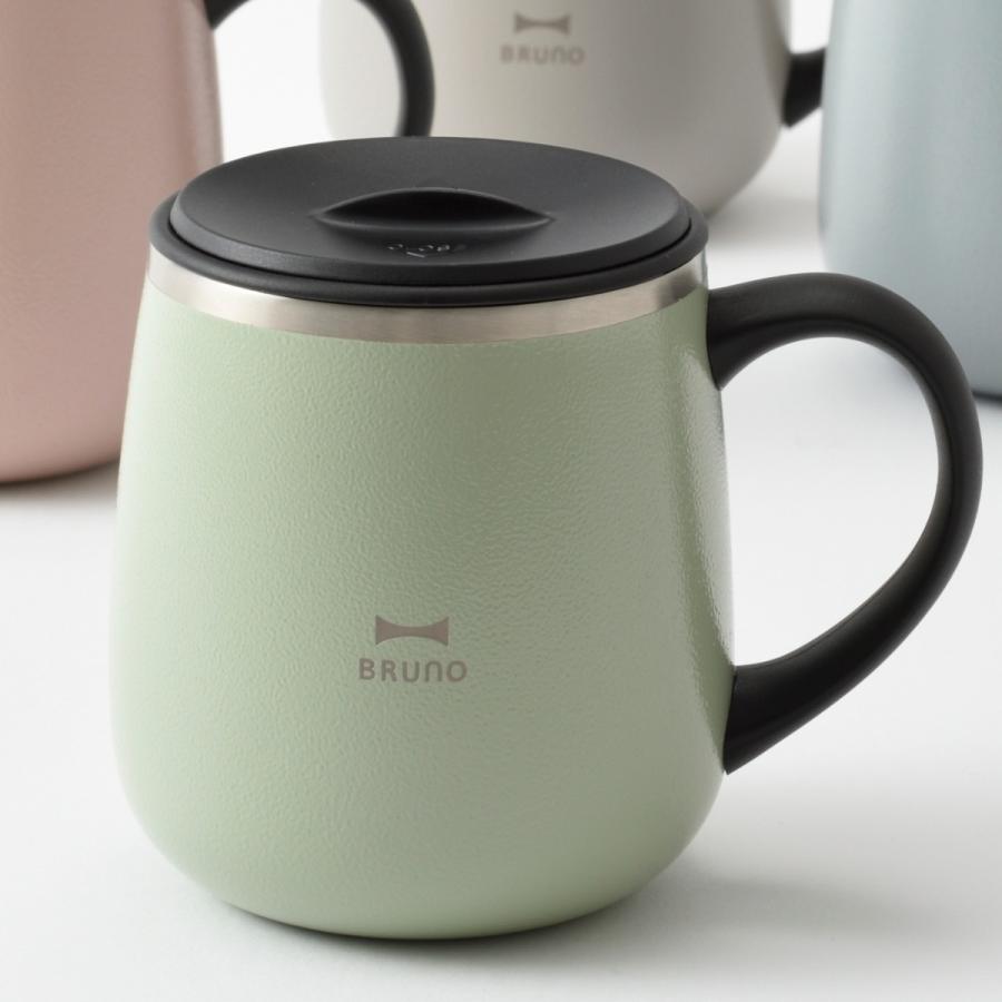 BRUNO マグカップ 320ml 蓋つきステンレスマグ short （ ブルーノ ステンレスマグ ステンレス製 保温 保冷 カップ コップ マグ ） : リビングート ヤフー店 - 通販 ...