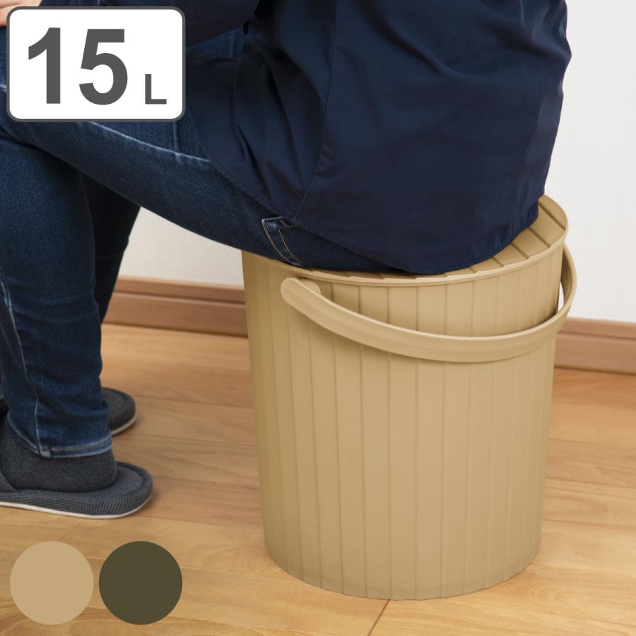 TONBO（新輝合成） バケツ 15L 座れるマルチバケット （ ばけつ ふた付き ツールボックス 収納 スツール 掃除 持ち手付き ...