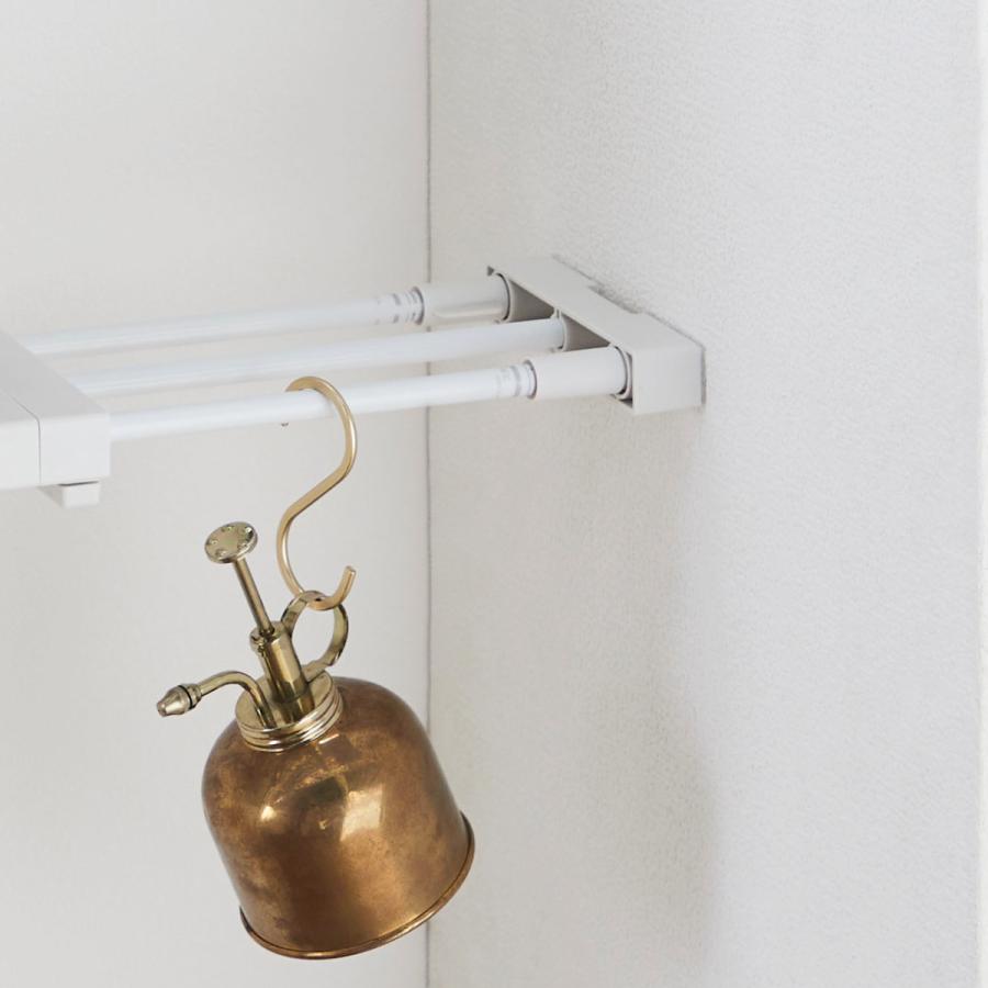 平安伸銅工業 つっぱり棚 3個セット 突っ張り棚24S 取付寸法45〜65c スリムメッシュ （ ツッパリ つっぱり 棚 収納 スリム 伸縮棚 ラック トイレ 洗面所 玄関 小物置き ...