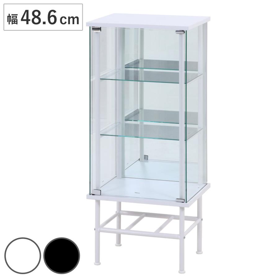 不二貿易 コレクションケース 幅48.6cm 3段 背面ミラー （ ディスプレイ コレクション キャビネット 収納 家具 完成品 ） : リビングート ヤフー店 - 通販 - Yahoo!ショッピング