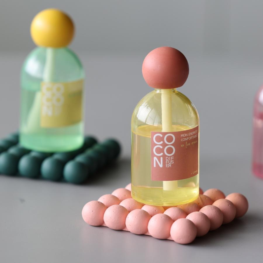 magnet ディフューザー COCON DIFFUSER 80ml ガラス 石膏 （ 韓国風 リードディフューザー ロリポップ キャンディー 芳香剤 ルームフレグランス アロマ フレグランス ...