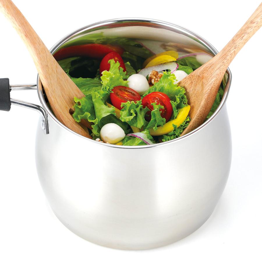 マルチポット 17cm IH対応 ストレーナー付き ステンレス製 ナリック 2.6L （ ガス火対応 片手鍋 ステンレス鍋 小鍋 片口鍋 ガラス蓋付き ） : 451653 : リビングート ...