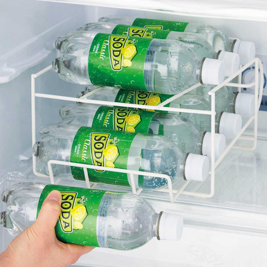 COGIT ボトルストッカー コロガシーナ ペットボトル用 （ 最大8本収納 500〜600ml 丸型ボトル専用 冷蔵庫収納 ペットボトル 収納 ラック ホルダー ボトルラック ） : リビン ...
