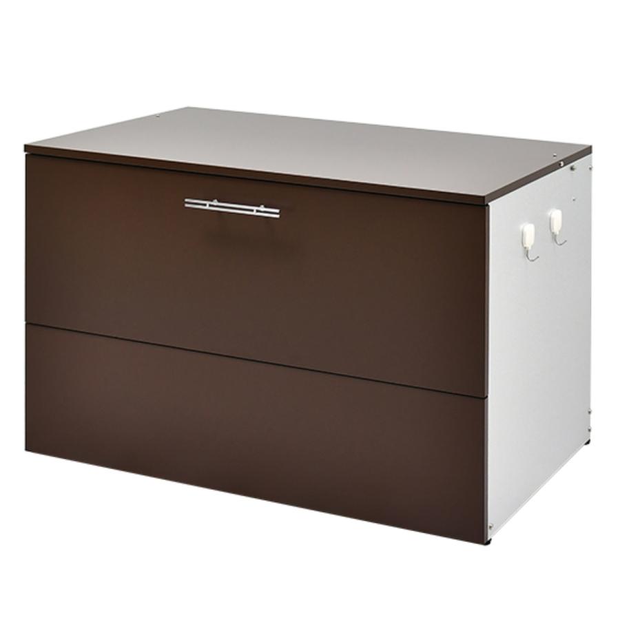 ゴミ収納庫 屋外用 274L 幅100×奥行56×高さ63.5cm ガルバリウム （ ごみ箱 コンテナ 大容量 大型 ダストボックス 収納 屋外収納 ゴミ 収納庫 日本製 ） :454791 ...