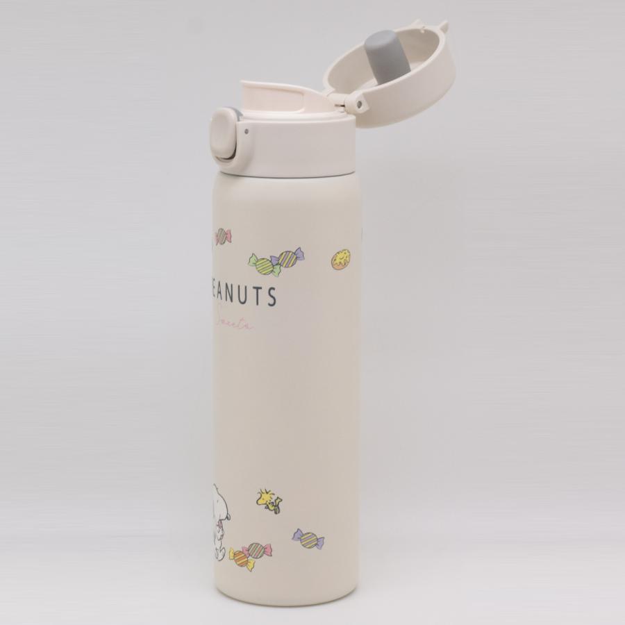 OSK 水筒 480ml ワンプッシュステンレスボトル ピーナッツ ファンシー （ SNOOPY 保温 保冷 直飲み ステンレスボトル マグボトル ロック付き 女子 ） : リビングート ...