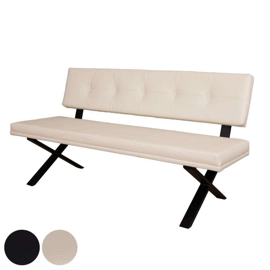 ダイニングベンチ 背付タイプ 幅160cm PVC ブレシア （ 開梱設置 ベンチ ダイニングチェア 背もたれ ） : 461551 ...