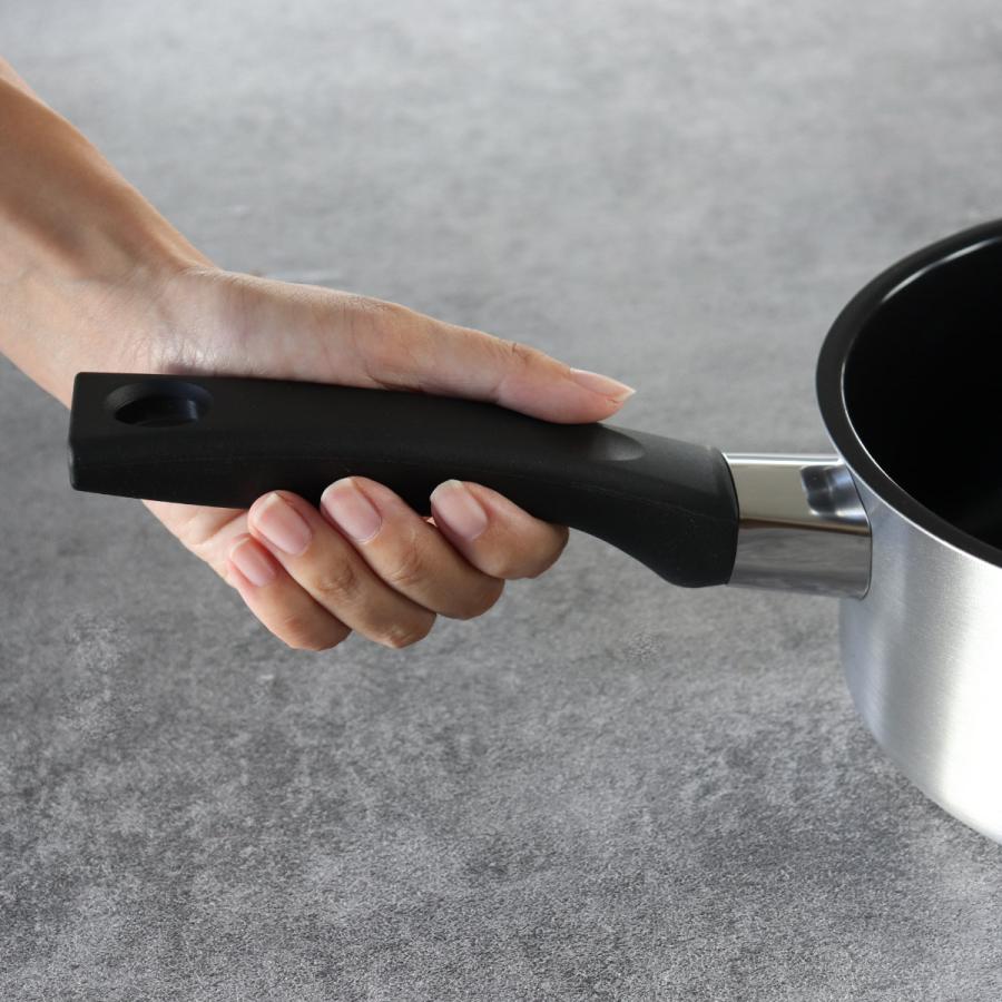 片手鍋 18cm IH対応 ステンレス製 内面セラミック加工 ソースパン 日本製 UMIC （ ガス火対応 オール熱源対応 片手なべ 鍋 軽い ） : 461871 : リビングート ヤフー店 ...