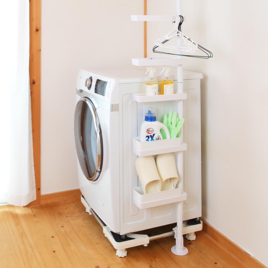 突っ張り スリムラック 深型トレイ付き 高さ200〜275cm （ 突っ張りラック スリム 収納 突っ張り棒 隙間収納 つっぱり ホワイト ブラック すき間 隙間 ） : リビングート ヤフー ...