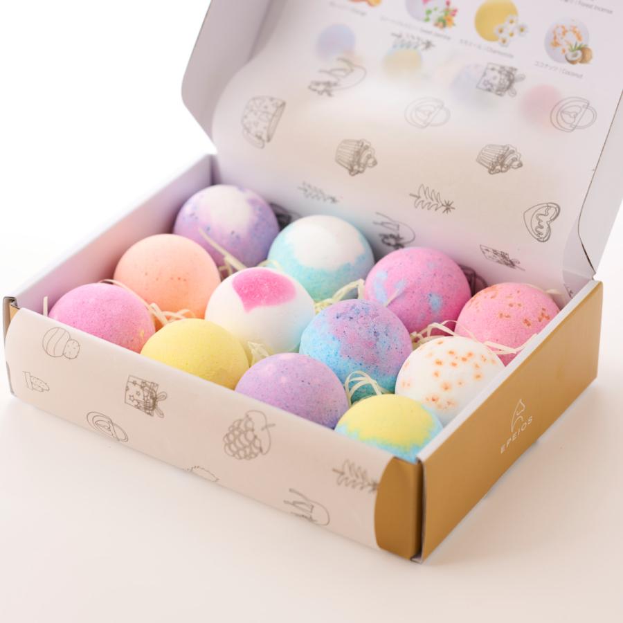 EPEIOS バスボム 12個 入浴剤 ギフト （ ギフトセット 12個セット バスボール プレゼント 贈り物 おしゃれ かわいい 女性 お風呂 入浴 バスグッズ ） : リビングート ヤフー ...