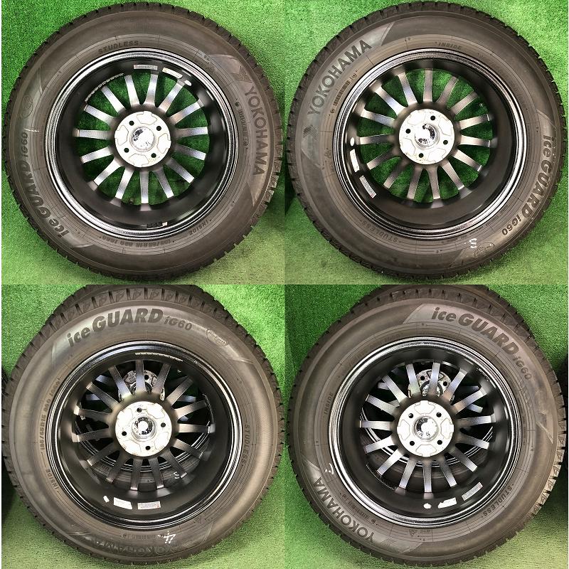 iceGUARD 2022年製 185/65R15 88Q YOKOHAMA ice GUARD iG60 中古 スタッドレス/GRASS アルミホイール付き 4本 4穴 PCD:100 IN ...