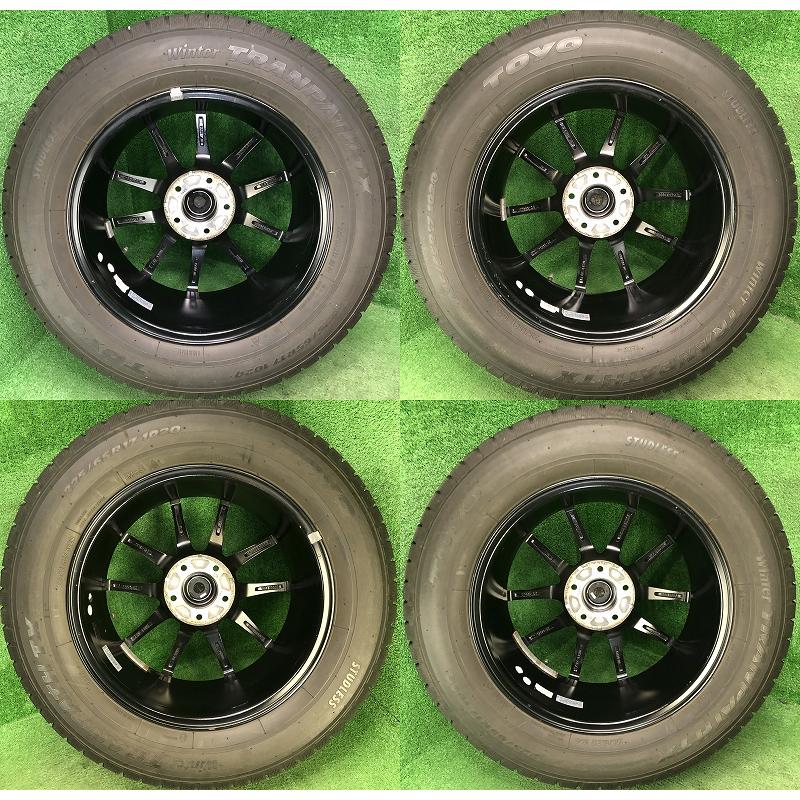 ウィンタートランパス 2020年製 225/65R17 102Q TOYO TRANPATH TX 中古 スタッドレス/G.Speed アルミホイール付き 4本 5穴 PCD114.3 ...