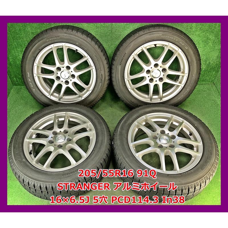GARIT 2017年製 205/55R16 91Q TOYO G5 中古 スタッドレス/STRANGER アルミホイール付き 4本 5穴 PCD114.3 In38 : タイヤショップツー ...