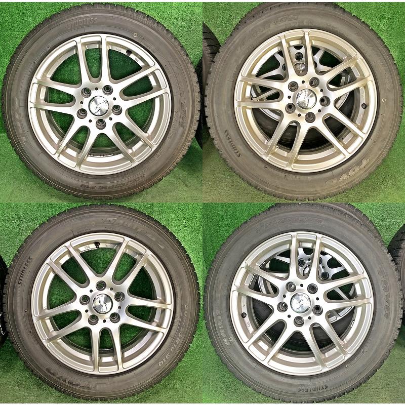 GARIT 2017年製 205/55R16 91Q TOYO G5 中古 スタッドレス/STRANGER アルミホイール付き 4本 5穴 PCD114.3 In38 : タイヤショップツー ...