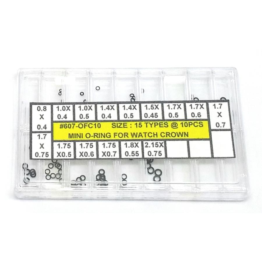 MINI O-RING FOR WATCH CROWN 15種類10PCS 150本入 リューズパッキンセット ＃607-OFC10 : LM ...