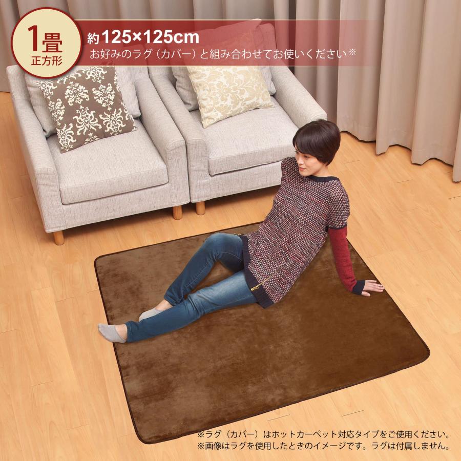 ライフジョイ 日本製 ホットカーペット 1畳 正方形 グレー 125cm×125cm JPC111H : Lo&Lu - 通販 - Yahoo!ショッピング