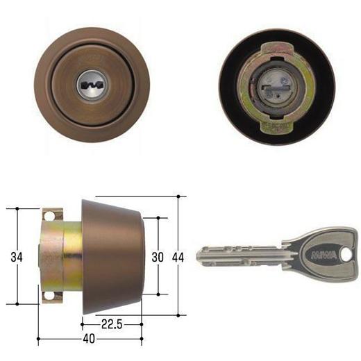 美和ロック MIWA PRシリンダー（LA/MA・LASP・DA）ブロンズ色 : ロックセンター - 通販 - Yahoo!ショッピング