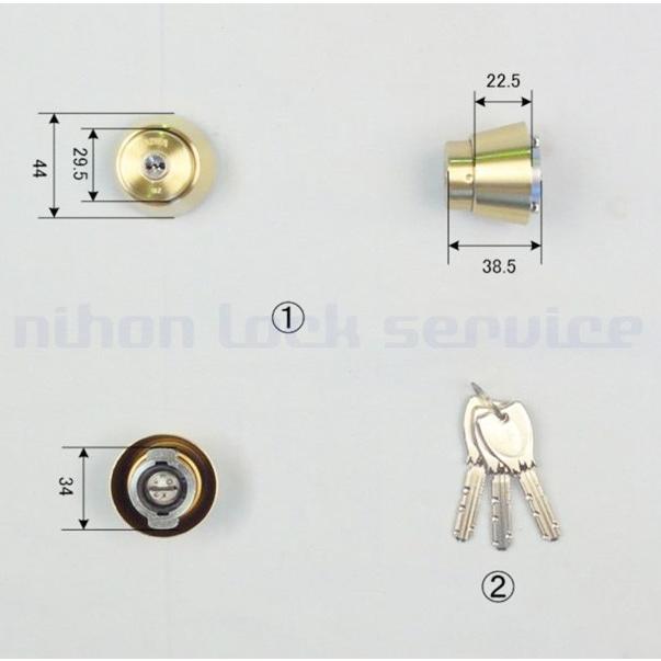 美和ロック MIWA PRシリンダー（LA/MA・LASP・DA）ゴールド色 : ロックセンター - 通販 - Yahoo!ショッピング
