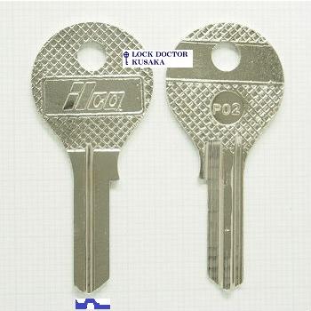 ポルシェ356 912 ブランクキー PO2 ILCO合鍵材料 DN : ロックドクターYahoo!店 - 通販 - Yahoo!ショッピング