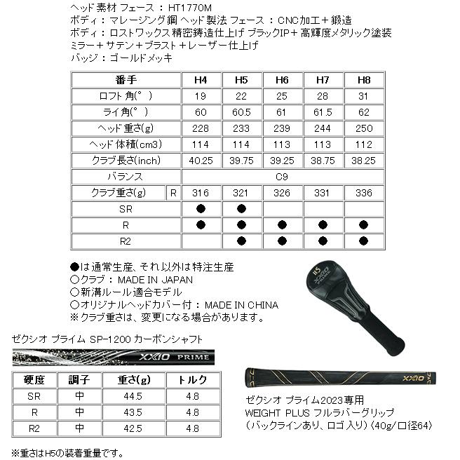 XXIO NEW ゼクシオ プライム セットB ドライバー1本・FW3本・UT2本・アイアン5本(8番・9番・P・A・S)セット SP1200カーボン ハドラス : ロック オン - 通販 ...
