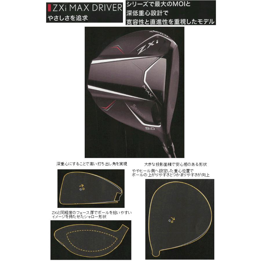 先行予約 スリクソン ZXi MAX(マックス) ドライバー ツアーAD GC/DIブラック/VF/CQ/UB/aG33シリーズ カスタムモデル ハドラス : 2024-t3-1-0023 ...