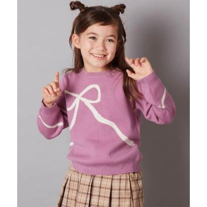 a.v.v アー・ヴェ・ヴェ リボンジャカードニット （ラベンダー） : ブランド公式 LOCOMALL ロコモール - 通販 - Yahoo!ショッピング