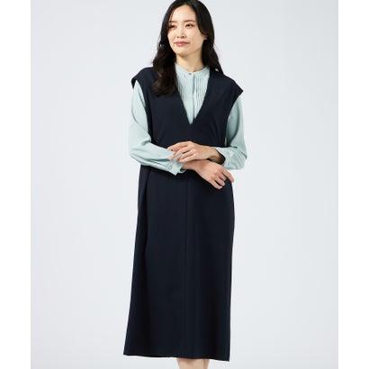 A/C DESIGN BY ALPHA CUBIC エーシーデザインバイアルファキュービック Vネックジャンパースカート【美モーションシリーズ】 （ネ : ブランド公式 LOCOMALL ロコ ...