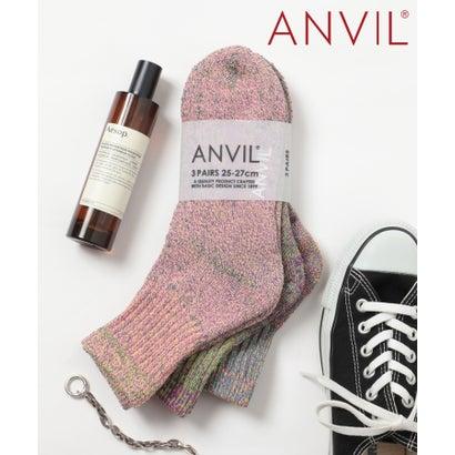 anvil アンヴィル ANVIL 「消臭加工」 3足セット パイルソックス 足首丈 ショート丈 ソックス 靴下 /3P Quarter ...
