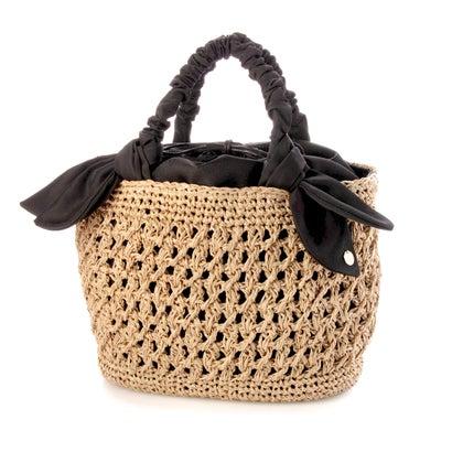 cache カシュカシュ 下がりリボン柄編みトート （BK） : ブランド公式 LOCOMALL ロコモール - 通販 - Yahoo!ショッピング