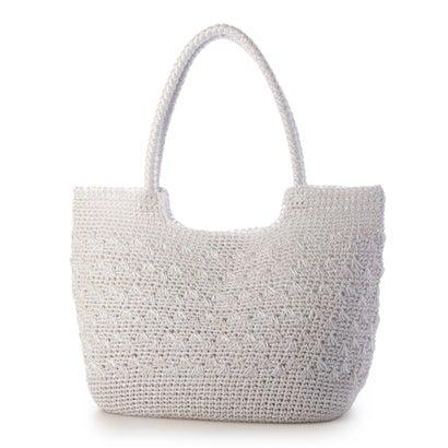 cache カシュカシュ メタリックコード柄編みトートバッグ （WH） : ブランド公式 LOCOMALL ロコモール - 通販 - Yahoo!ショッピング