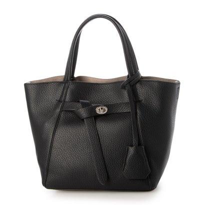 cache カシュカシュ ベルトディテールフェイクレザートート （BK） : ブランド公式 LOCOMALL ロコモール - 通販 - Yahoo!ショッピング