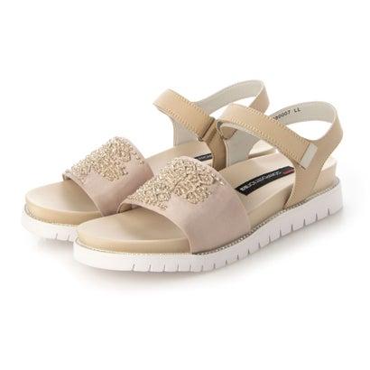 Composition9 コンポジションナイン composition9 【大きいサイズ】ビーズモチーフスタイリッシュコンフォートサンダル （ベージュ） : ブランド公式 LOCOMALL ...