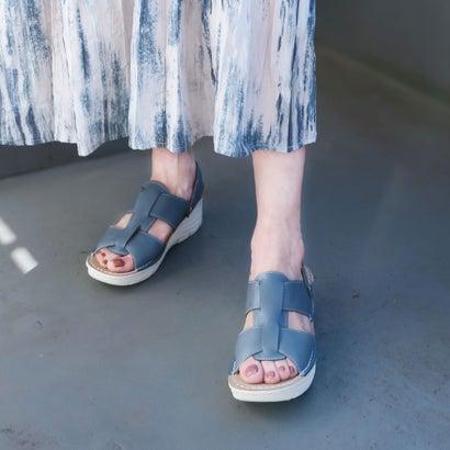 enchanted エンチャンテッド 《ELENAS》 本革2WAYミュールスリングバックTストラップサンダル （ブルー） : ブランド公式 LOCOMALL ロコモール - 通販 ...