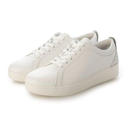フィットフロップ fitflop RALLY CRYSTAL-BACKTAB LEATHER SNEAKERS （Urban White ...