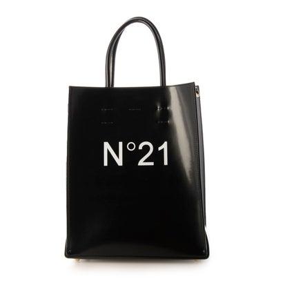 N°21 ヌメロ ヴェントゥーノ N21 ロゴ 縦型 ショッパーバッグ （Black） : ブランド公式 LOCOMALL ロコモール - 通販 - Yahoo!ショッピング