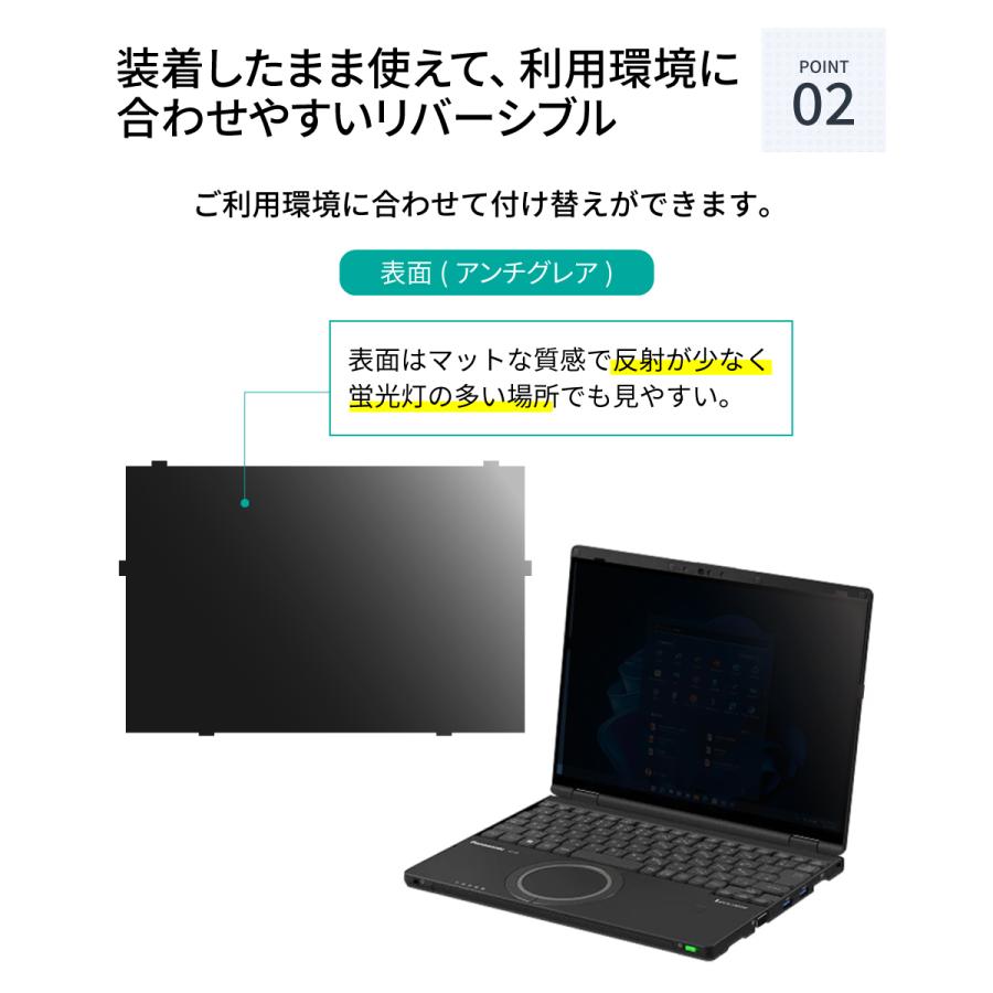 LOE はめ込み型 パナソニック レッツノート CF-SRシリーズ パソコン (個人・法人向け) 覗き見防止 保護フィルム ブルーライトカット ...