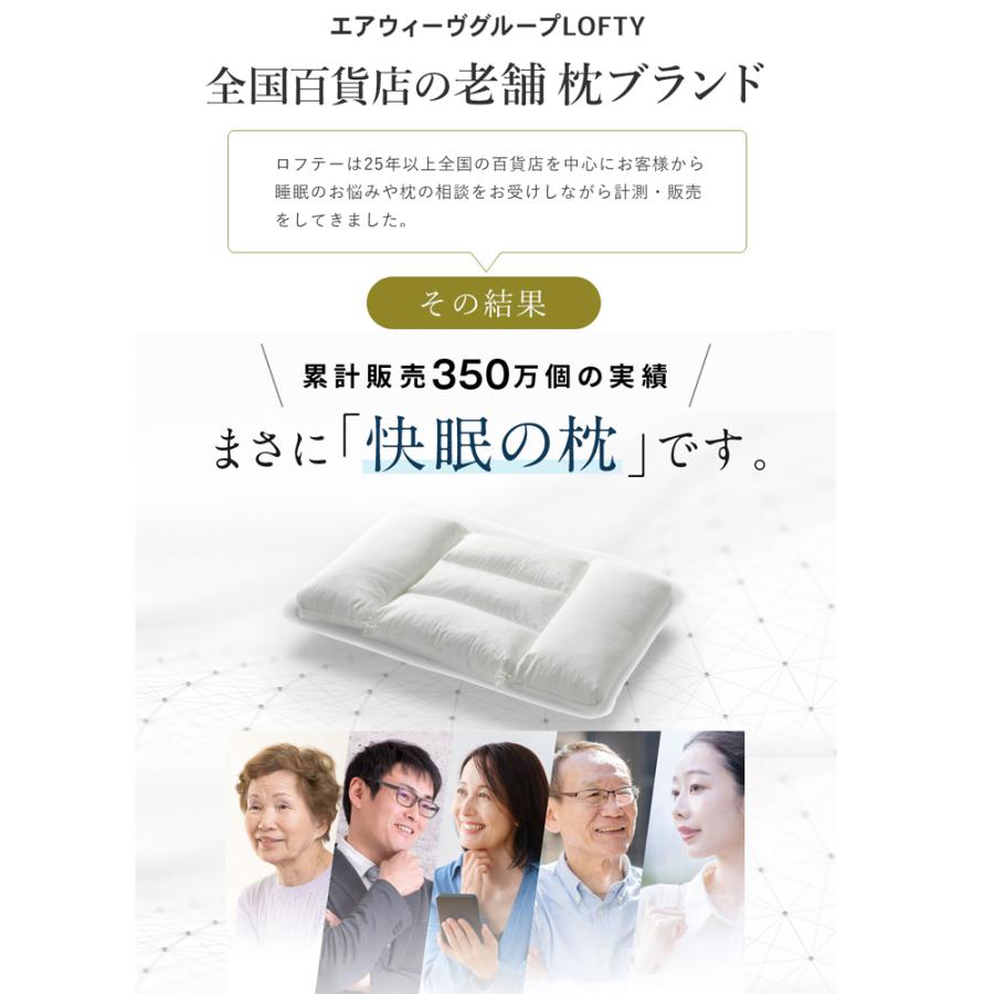枕 ロフテー正規品 LT-040 肩こり 店頭人気No.1 横向き 首こり 頚椎 寝返り サポート 解消 快眠枕 枕専門店 LOFTY :01318111:ロフテー公式 Yahoo ...