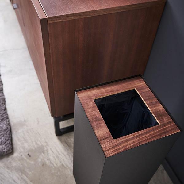 ゴミ箱 おしゃれ 洗面所 洗面 リビング 寝室 幅22cm 1個入り 山崎実業 トラッシュカン RIN 27L ブラック ダストボックス ごみ箱 家庭用 業務用 :tou-yma-302917 ...