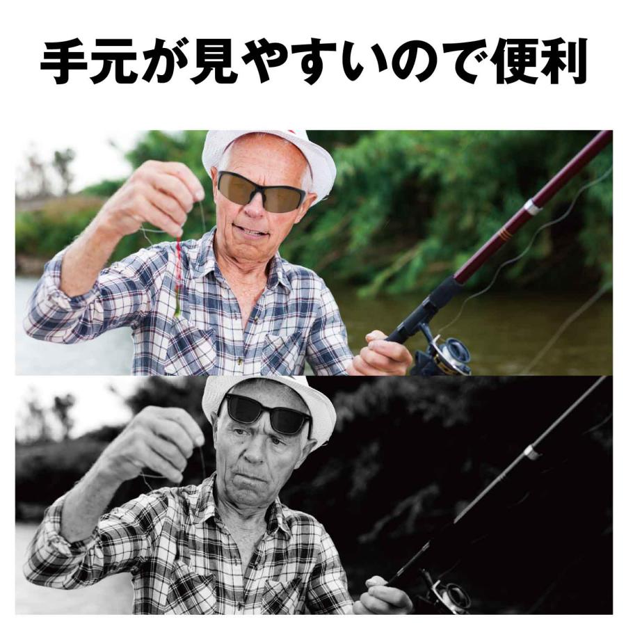 冒険王 偏光 老眼鏡 サングラス 老眼 付きサングラス 偏光サングラス メタルフレーム メンズ BFM-1S 偏光グラス UVカット 紫外線カット 運転 ゴルフ 釣り : Piment ...
