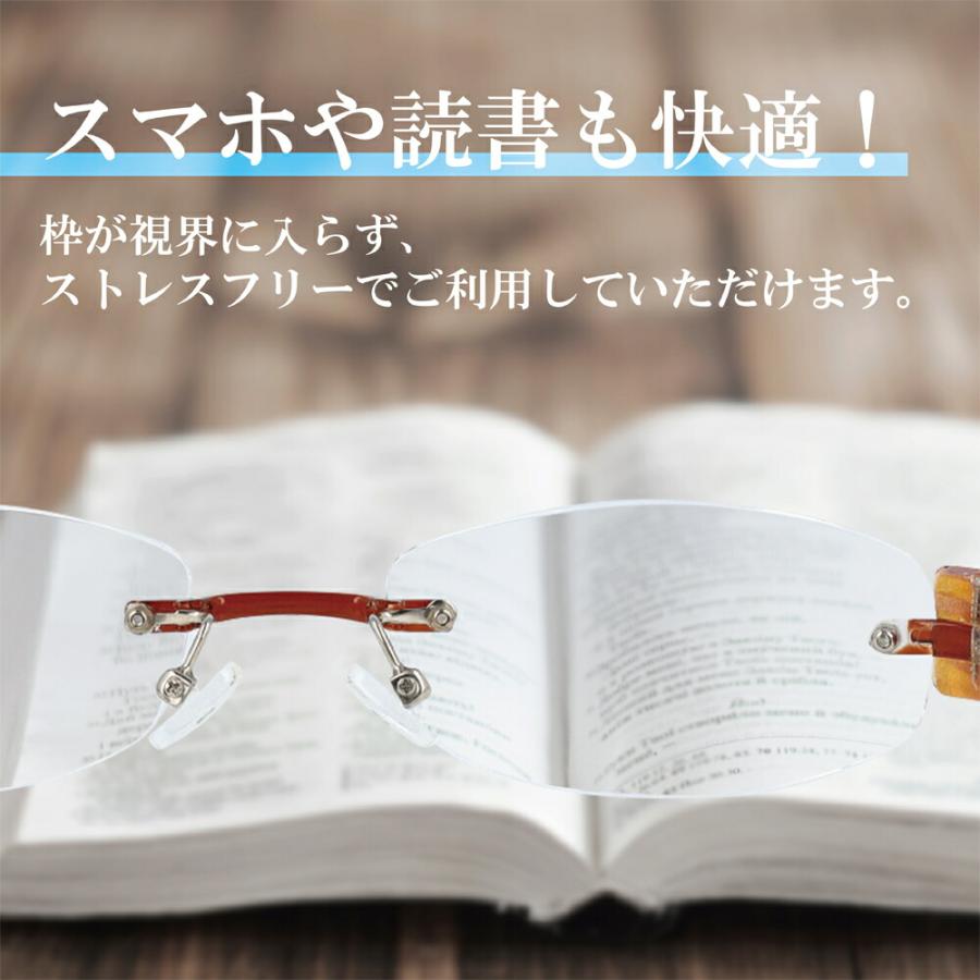 老眼鏡 ふちなし リムレス レディース メンズ おしゃれ 軽い TR-05 TR-06 フレームレス老眼鏡 シニアグラス リーディンググラス 度数 1.0 1.5 2.0 2.5 ...