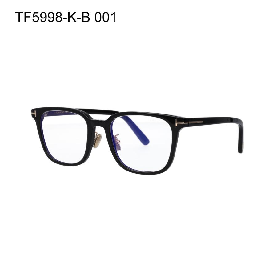 TOM FORD EYEWEAR トムフォード メガネ ウェリントン型 ブルーライトカット アジアンフィット FT5998-K-B/V (TF5998-K-B) 001 眼鏡 黒縁 黒【海外 ...