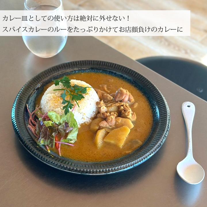 4枚セット 皿 おしゃれ 食器 カレー皿 パスタ皿 渕錆粉引 ディナープレート 24.5cm 日本製 プレート サラダ皿 モダン 陶器 美濃焼 レンジ対応 食洗機対応 : ks22-4pcs ...