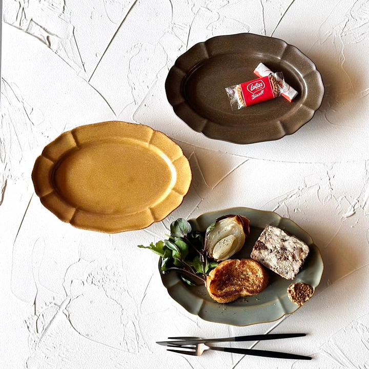 ホーソン オーバル プレート 24.5cm 7color 食器 おしゃれ パスタ皿 カレー皿 サラダプレート 楕円 ワンプレート 和食器 皿 陶器 日本製 食洗機対応 : 窯元ロングアイランド ...