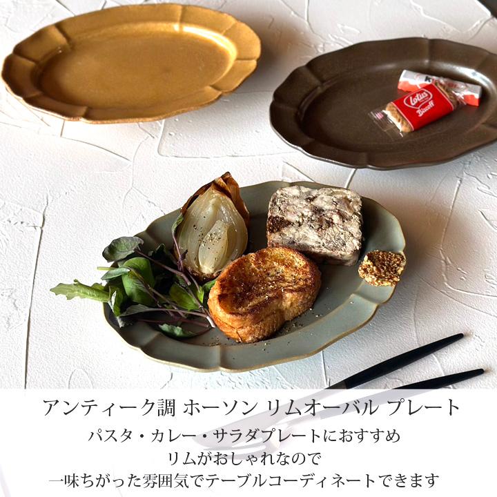 ホーソン オーバル プレート 24.5cm 7color 食器 おしゃれ パスタ皿 カレー皿 サラダプレート 楕円 ワンプレート 和食器 皿 陶器 日本製 食洗機対応 : 窯元ロングアイランド ...