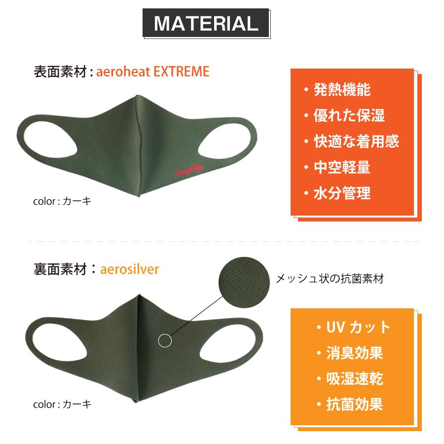 HEAT STRECH MASK ヒートストレッチマスク | 温感マスク 遠赤外線 あったかマスク 立体マスク 洗える 抗菌 UVカット 送料 ...